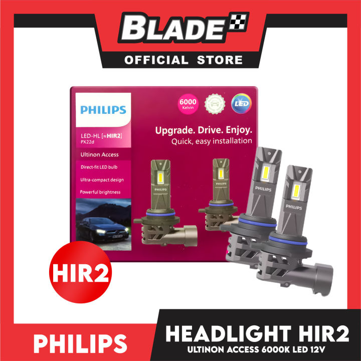 Philips Led-HL HIR2 Ultinon Acces LUM11012U2500X2 Car Headlights Bulb ...