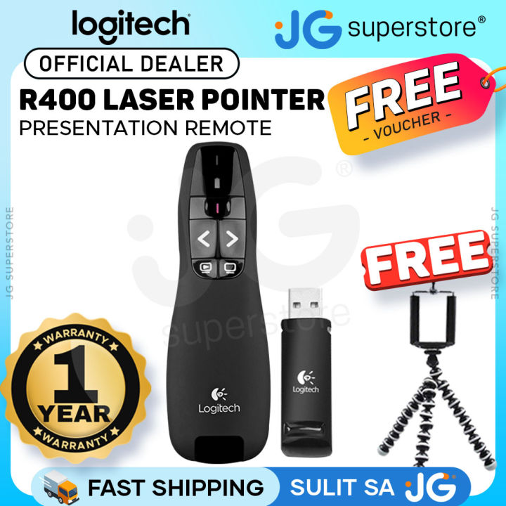 Logitech R400 Wireless Presentation Remote Clicker with Red Laser Pointer | JG Superstore ...