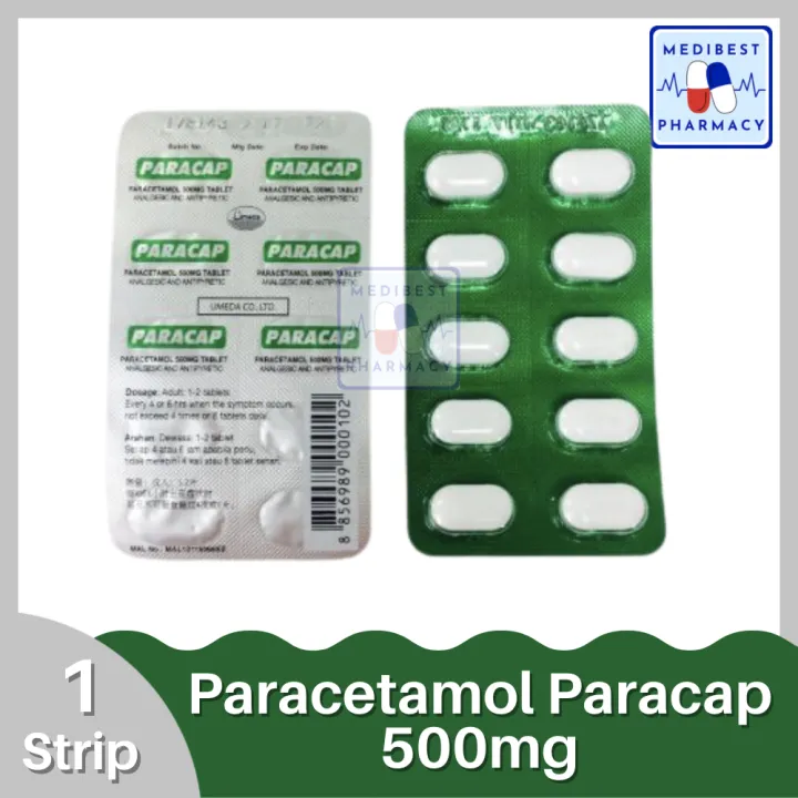 Paracetamol Paracap 500mg (1 x 10'S) | Lazada