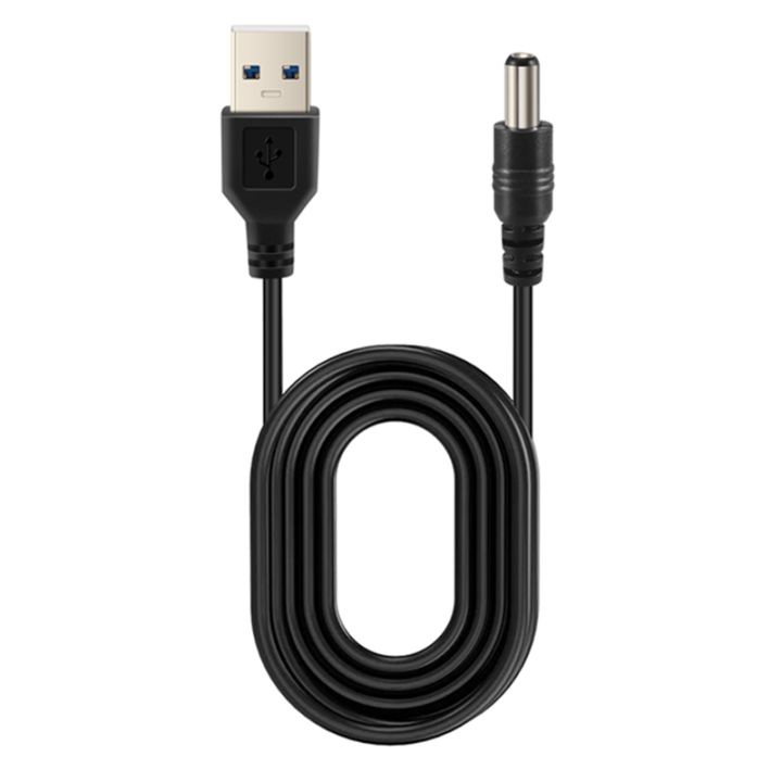 USB Cable 5.5mm / 2.1mm 5V DC Barrel Jack Power Cable (Black, 75cm ...