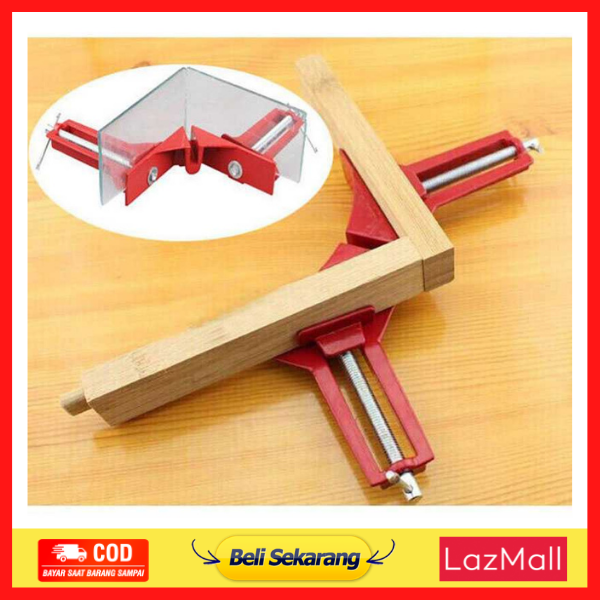 Clamp Penjepit Sudut Frame Kaca Kayu Besi Aluminium Angle 90 Derajat ...