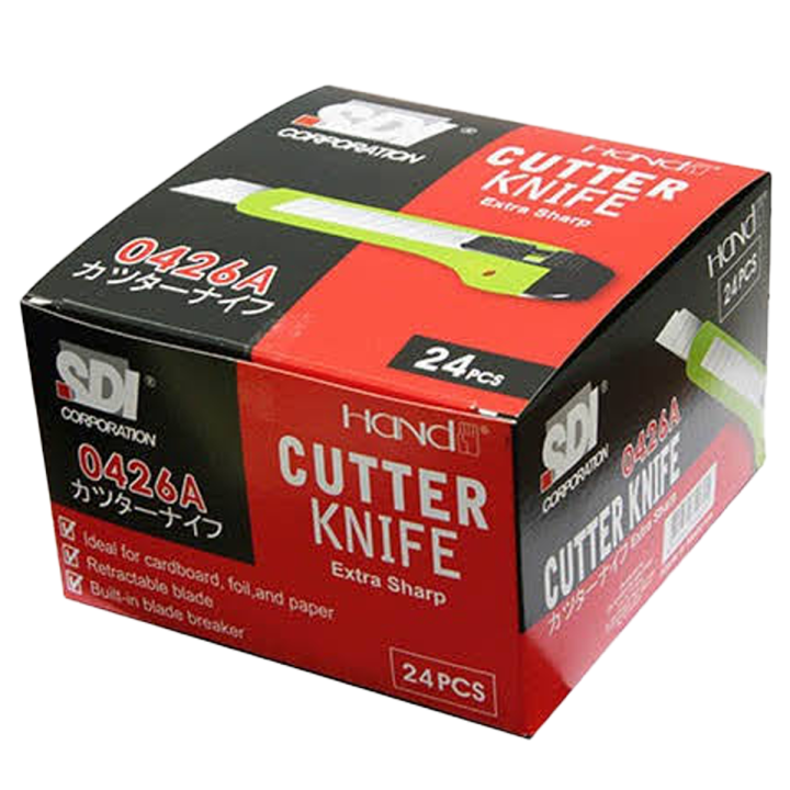 SDI Cutter Knife 0426A ( 24 PCS ) | Lazada