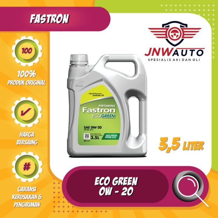 Pertamina Fastron Eco Green 0W-20 - 3.5 Liter | Lazada Indonesia