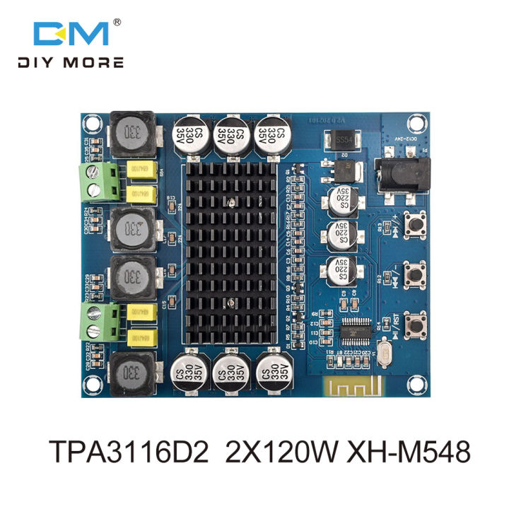 diymore XH-M548 Bo mạch khuếch đại âm thanh kỹ thuật số, TPA3116D2 2 * 120W Mô-đun bo mạch ...