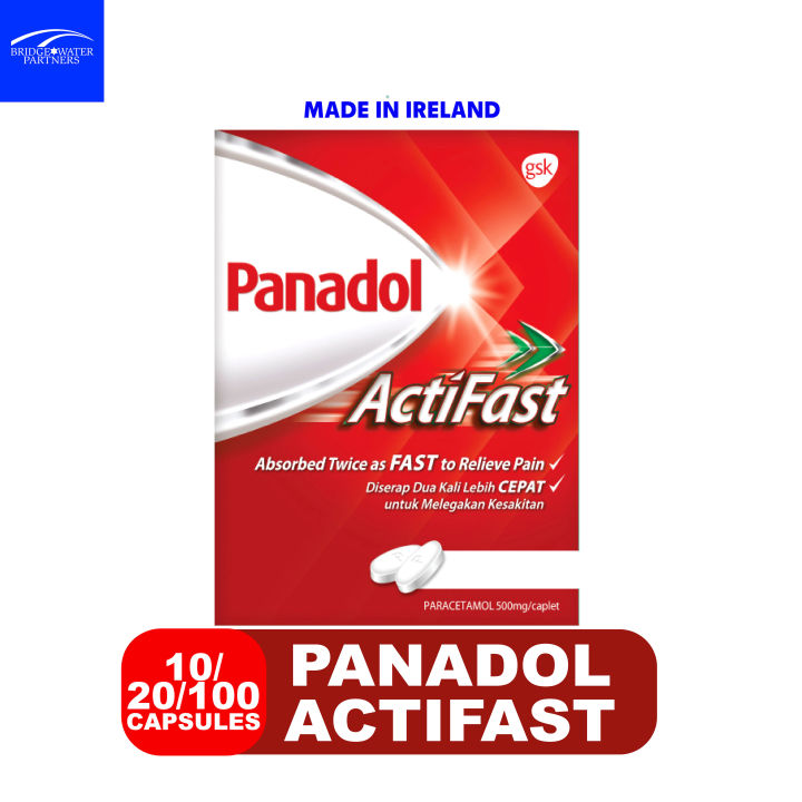 Panadol ActiFast 500mg (10/20/100 Capsules) | Lazada PH