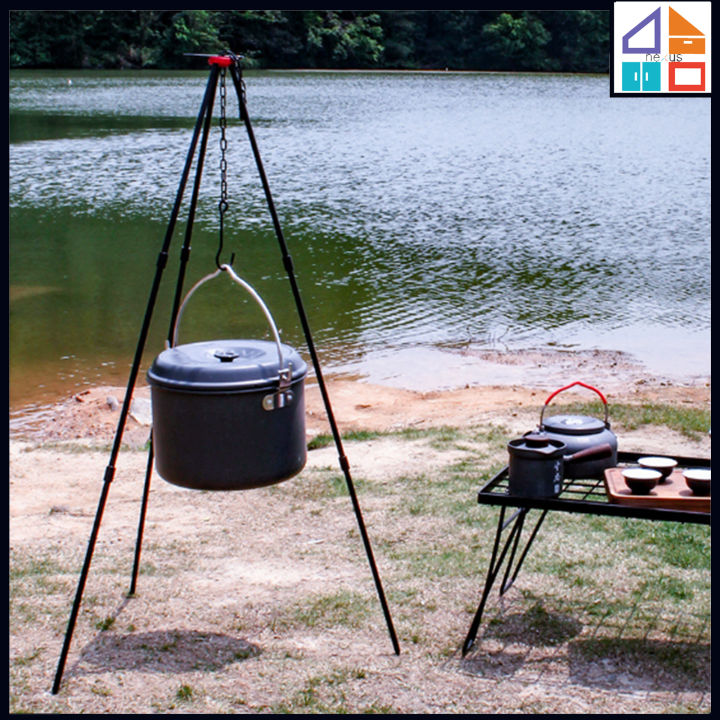 Outdoor camping portable cookware marching pot campfire camping stove ...