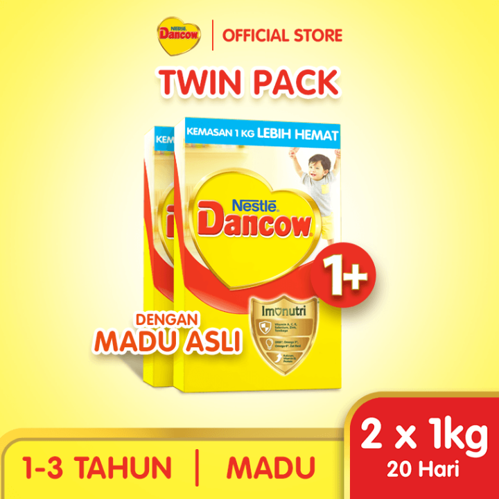 Nestlé DANCOW 1+ Madu Susu Pertumbuhan Anak 1-3 Tahun Box Bundle 2 x ...