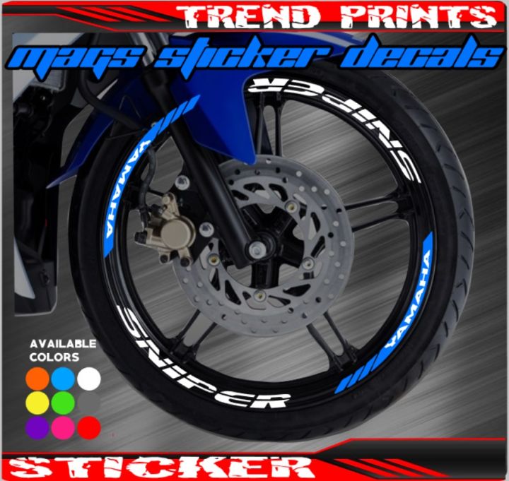 YAMAHA SNIPER MAGS STICKER DECALS SET FOR 2 TIRES | Lazada PH