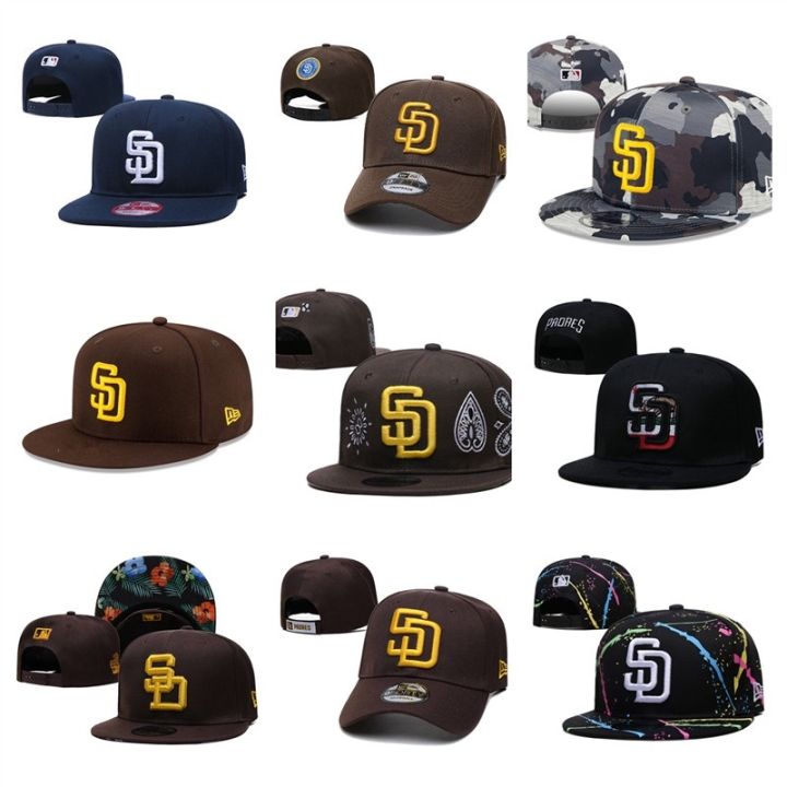 High quality hat MLB San Diego Padres Baseball Cap Flat Brim Hat Hip ...