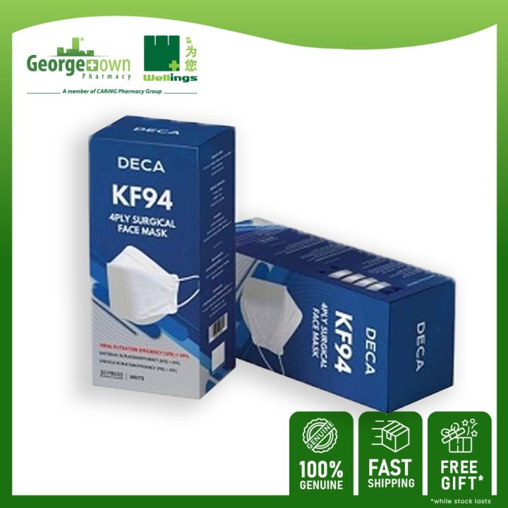 DECA KF94 4PLY SURGICAL DISPOSABLE ADULT FACE WHITE 20S [Georgetown ...