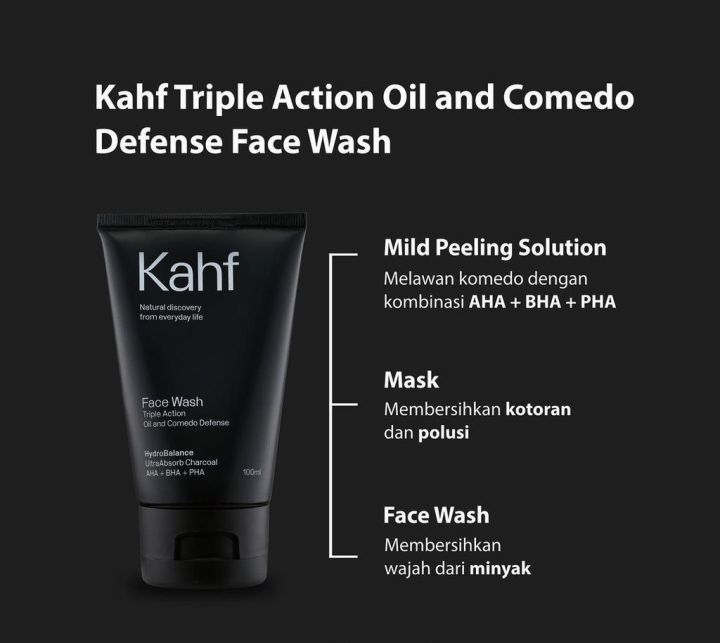 Kahf Triple Action Oil and Comedo Defense 100ml | Lazada Indonesia