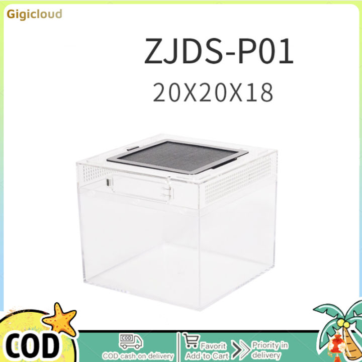 Reptile Feeding Box Transparent Acrylic Reptile Terrarium Enclosure For ...