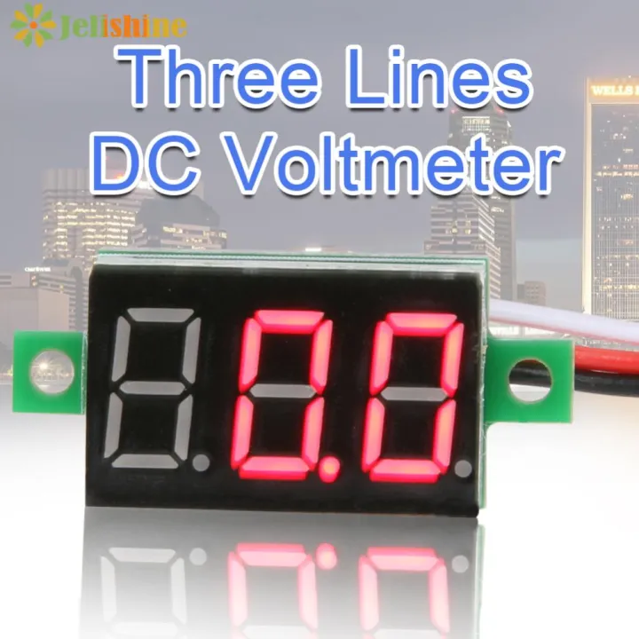 0.36inch LED Digital Voltmeter DC0-100V Three Line Volt Meter | Lazada ...