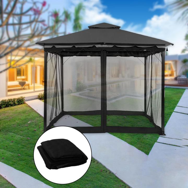 DYNWAVE Outdoor Gazebo Netting Large Foldable Patio 10" Four Corners ...