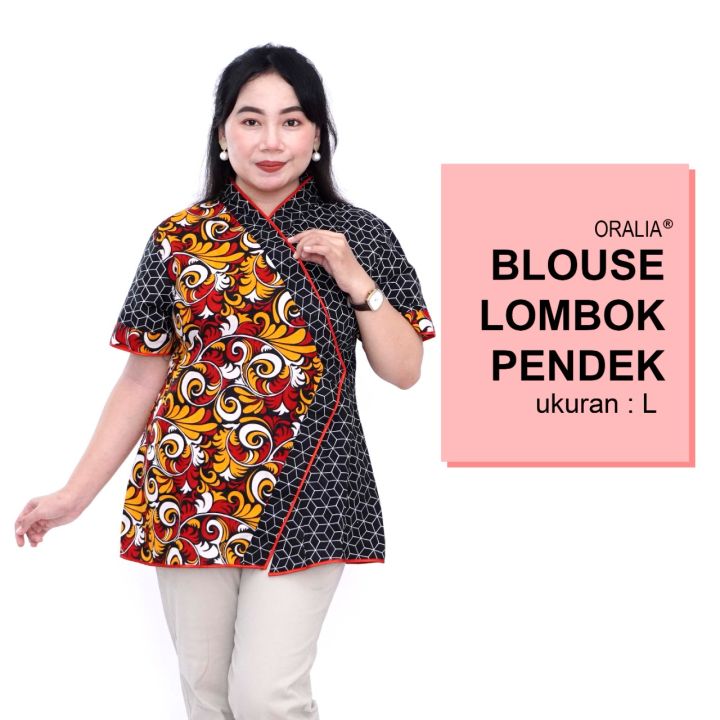 Blouse Big Size Wanita Atasan Batik Jumbo Ld 140 Pakaian Atasan Model