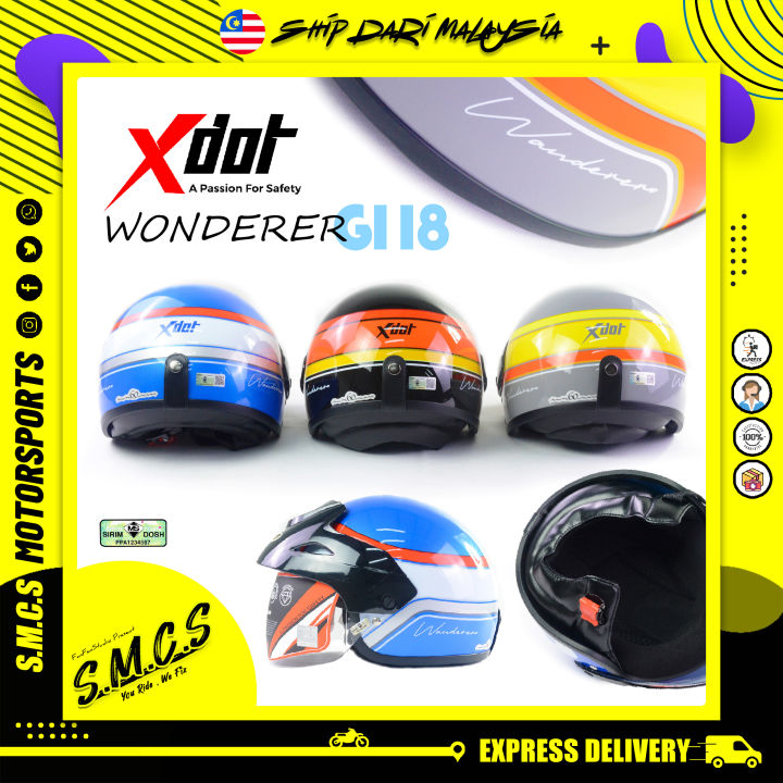 XDOT G118 HELMET (Wonderer) STENG KURA KURA DESIGN (100% ORIGINAL ...