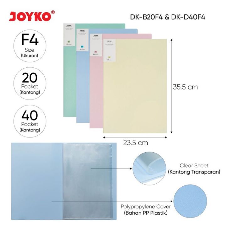 DOCUMENT KEEPER DK F4 JOYKO 20, 40, 60 POCKET | CLEAR HOLDER MAP FILE ...