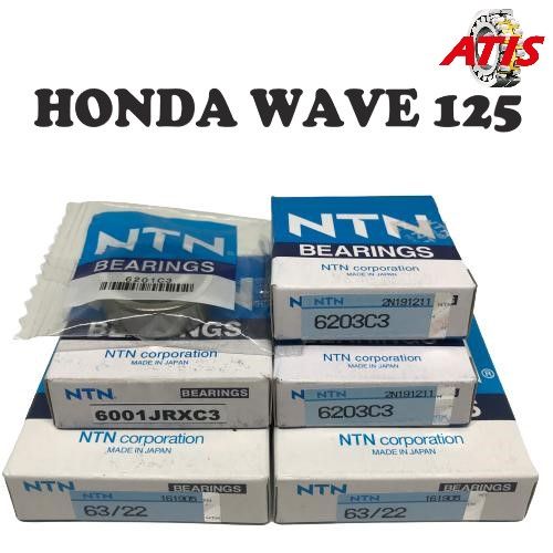 NTN HONDA WAVE 125 ( 6pcs/Set-C3 ) 100% ORIGINAL Made In JAPAN Motorcycle Engine Gearbox ...