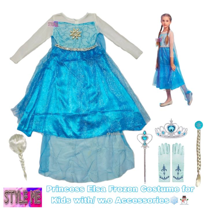 Frozen Snow Queen Elsa Character Costume Cosplay Role play For Kids ...