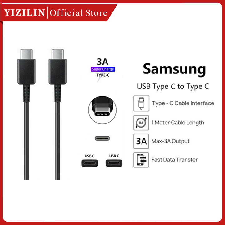 Samsung Cable EP-DG980 3A USB C to USB C Cables for 25W Super Fast ...