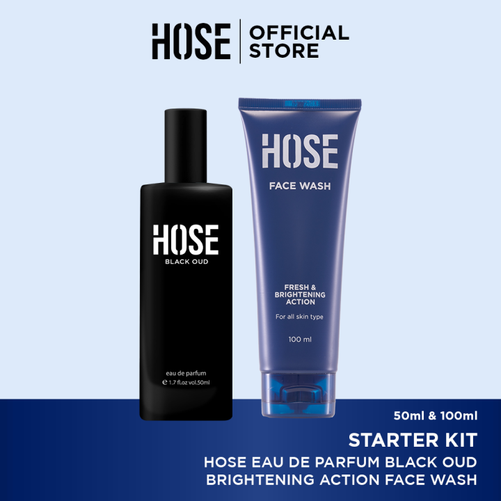 HOSE Eau De Parfum Black Oud & Brightening Action Face Wash Starter Kit ...