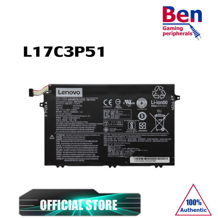 High quality L17M3P52 L17L3P51 L17M3P51 Battery Lenovo ThinkPad E480 ...