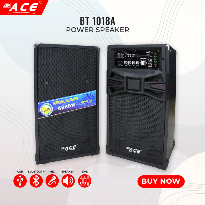 ACE BT-1018A 10" Professional Sub-woofer Speaker Amplifier | Lazada PH