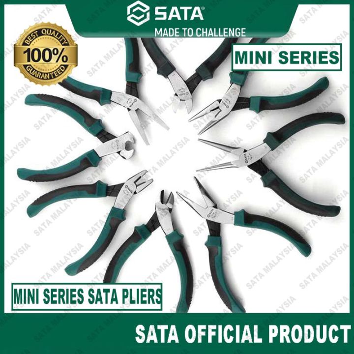 SATA Mini Series Pliers Small Pliers Linesman/Long/Bent/Flat Nose ...