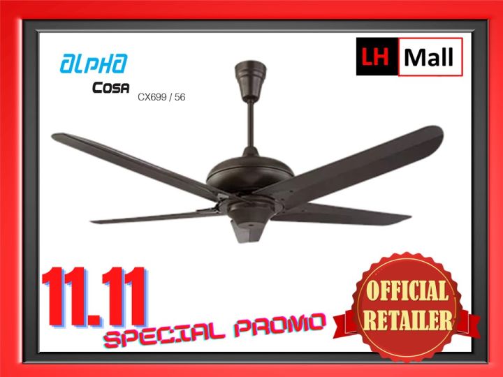 Cosa 56" Remote Control Ceiling Fan COSA699 (2 Fan Set) | Lazada