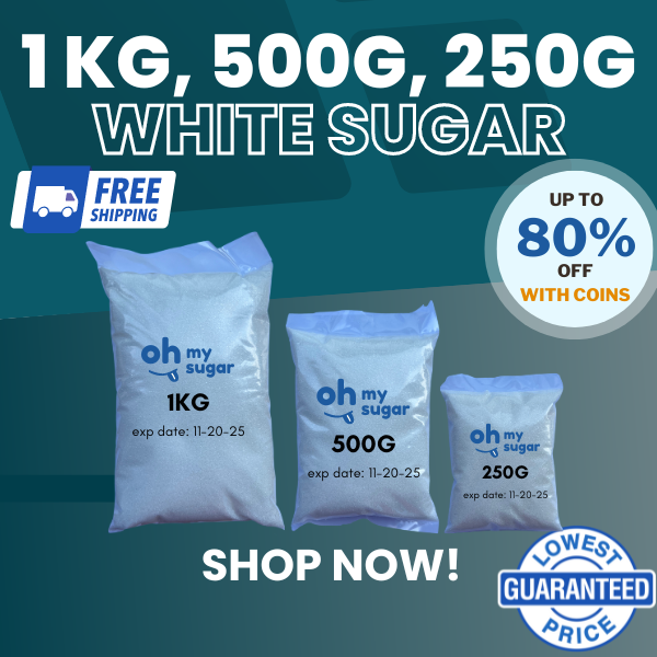 Oh My Sugar Refined White Sugar up to 1kg (1000 grams) | Lazada PH
