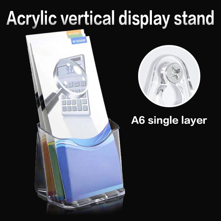 Pamphlet Transparent Standee Display Acrylic Brochure Holder Wall For ...