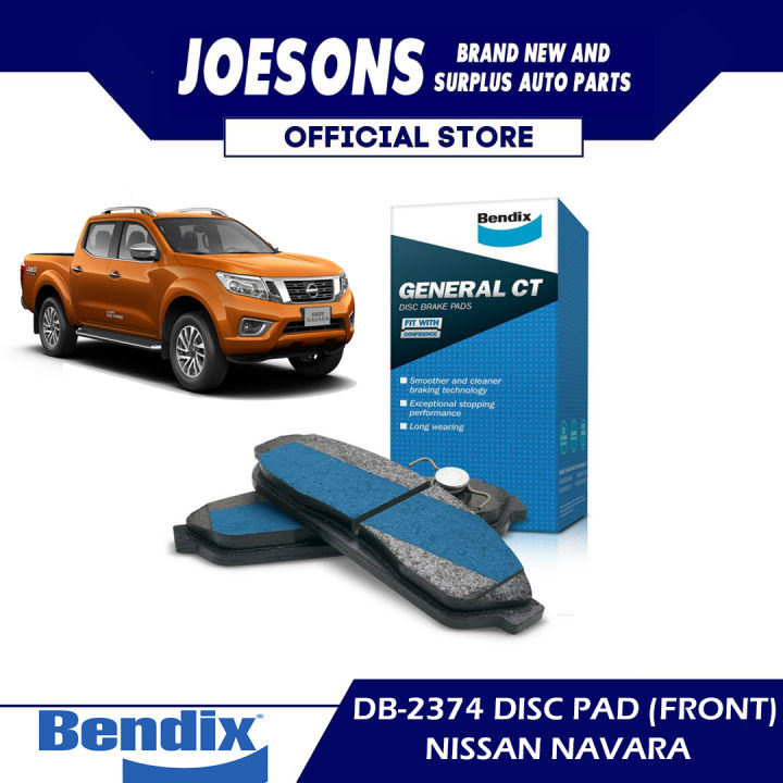 JOESONS AUTOPARTS -DB-2374 GCT BENDIX FRONT DISC BRAKE PADS NISSAN NP300, NAVARA 2015 - 2021 ...