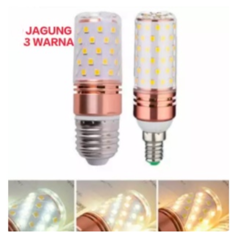 LAMPU LED 3 WARNA 12W E27 CAHAYA (PUTIH, KUNING, & WARM WHITE) 12W ...