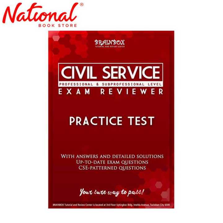 Brainbox Civil Service Exam Reviewer Practice Test Tradepaper By Ma ...