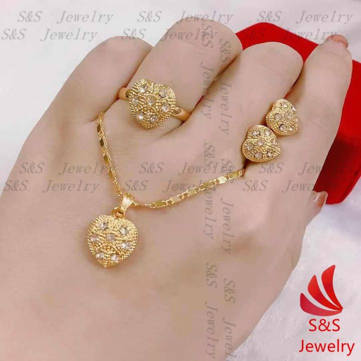 SS Jewelry 24K 3in1 Bangkok Gold Plated Jewelry Set | Lazada PH