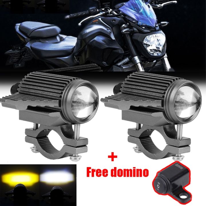 2Pcs Aircraft Mini Driving light Motorcycle LED Headlight Waterproof ...