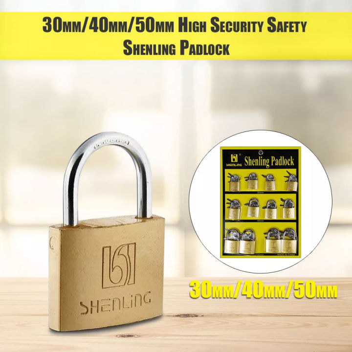 AKAPE - 30mm/40mm/50mm High Security Safety Shenling Padlock with keys ...