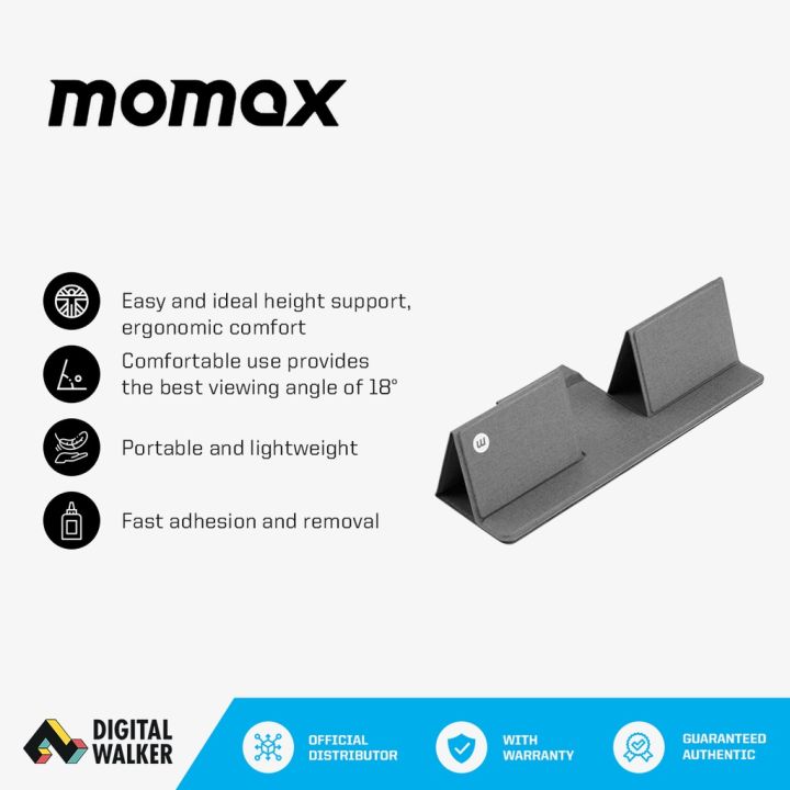 [Digital Walker] Momax Fold Stand Adhesive Laptop Stand - Dark Grey ...