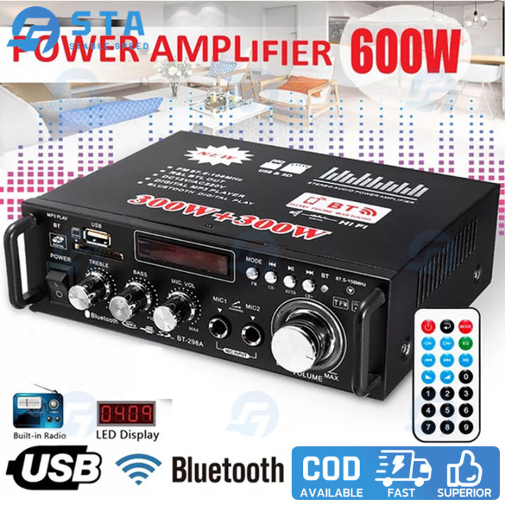 Original+24hours delivery 600w Home Amplifier HIFI USB FM Radio Car ...
