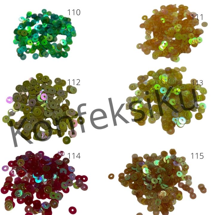 Payet piring datar 4mm Flat PREMIUM per 15gram / Payet Remboci Piring ...