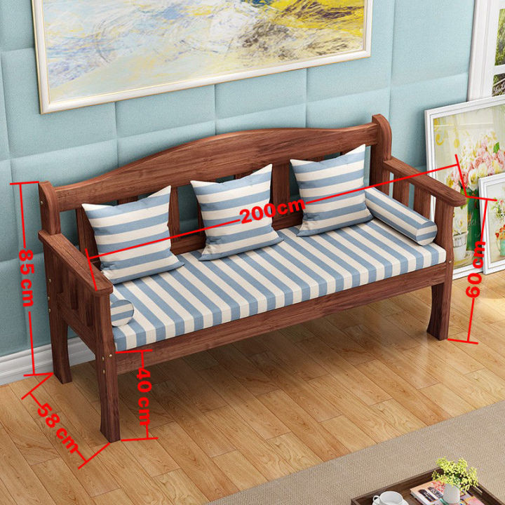 Solid wood sofa combination All solid wood living room simple modern ...