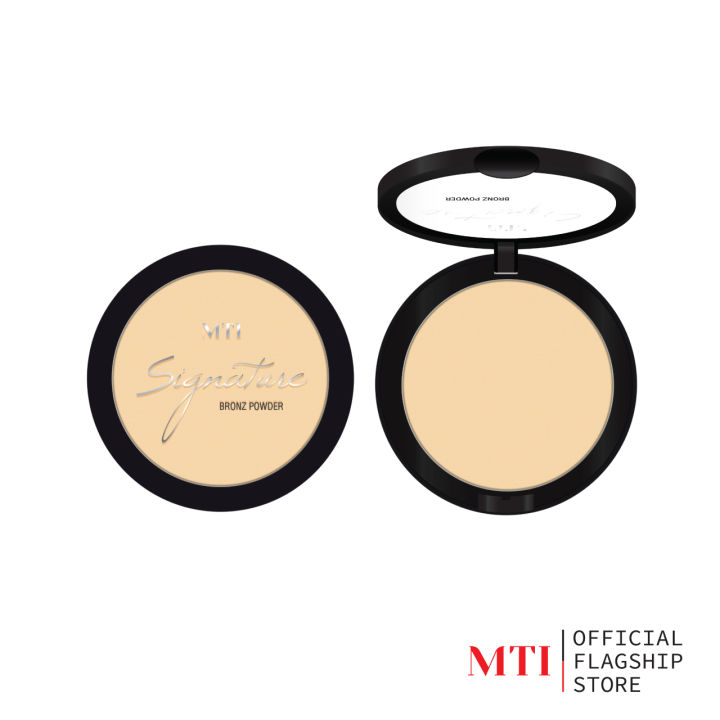 MTI Signature BRONZ POWDER แป้งอัดแข็งประกายมุก สำหรับตกแต่งผิวให้ฉ่ำโ ...