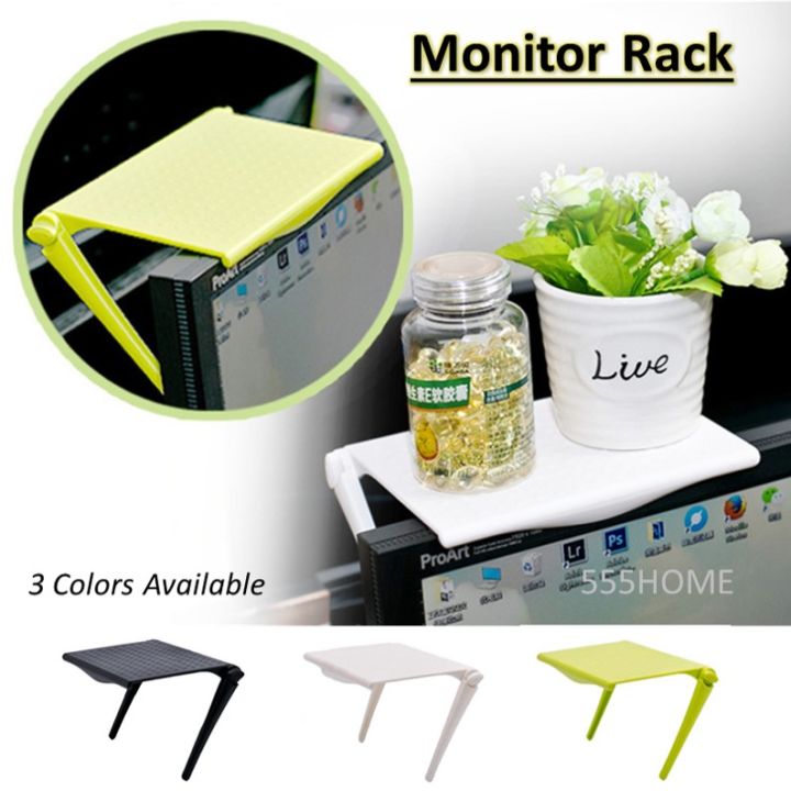Monitor Rack Shelf/ Computer Screen Storage / Smart TV Rack Stand ...