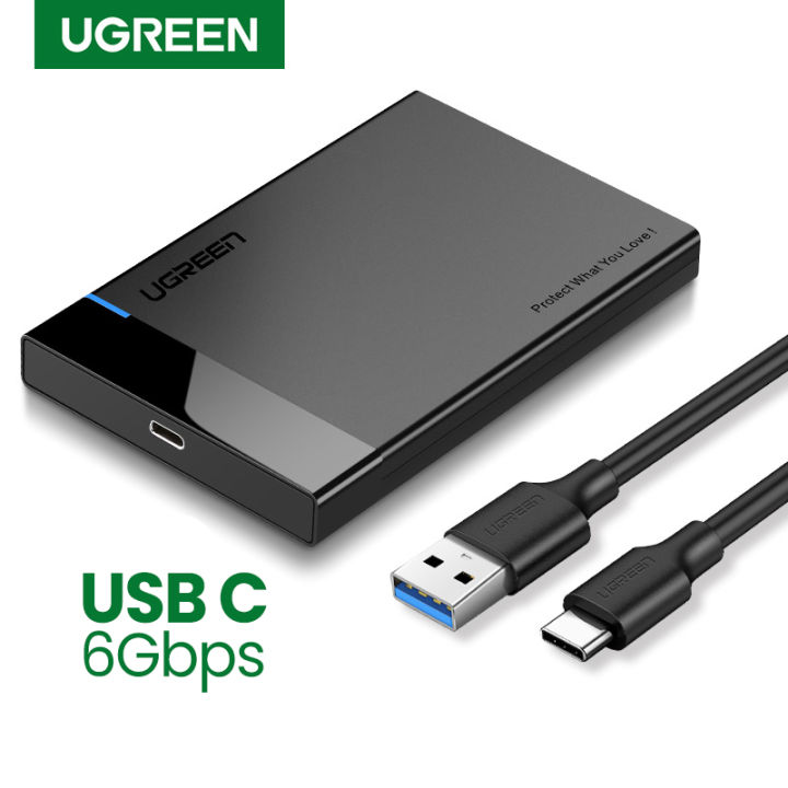 UGREEN USB C Hard Drive Enclosure 2.5 inch USB 3.1 Gen 2 Type C to SATA ...