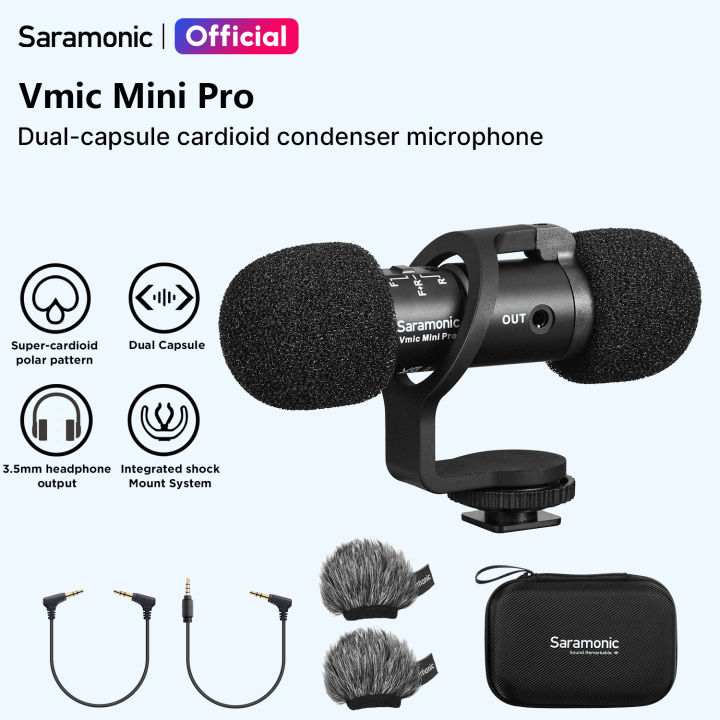 Saramonic Vmic Mini Pro Dual-capsule Condenser Microphone On-camera ...
