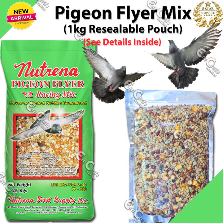 1kg Nutrena Pigeon Mix FLYER MIX in Resealable Pack (GREEN)(brd) Pigeon ...