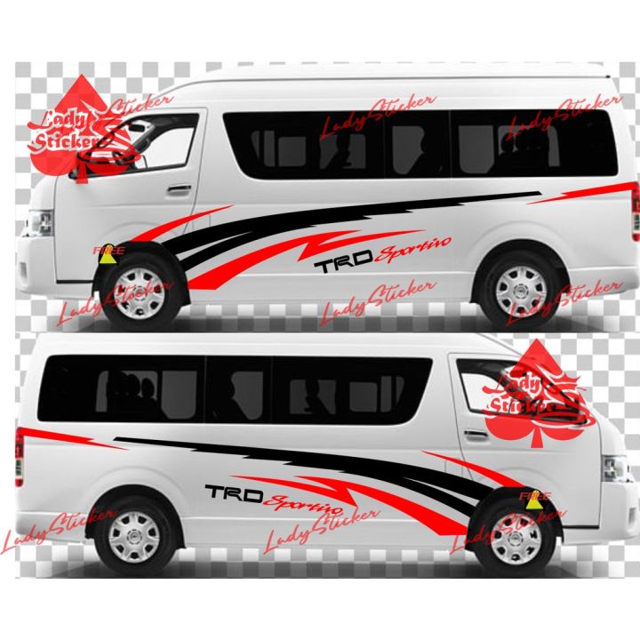 PROMO STICKER STIKER MOBIL HIACE MINI BUS STICKER MOBIL TOYOTA HIACE ...