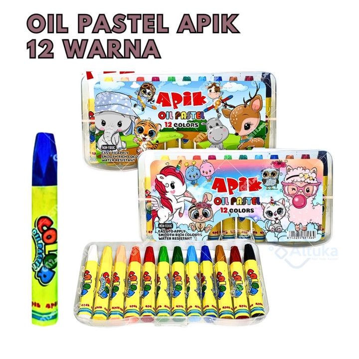 Krayon Alat Mewarnai Crayon APIK 12 Warna | Lazada Indonesia