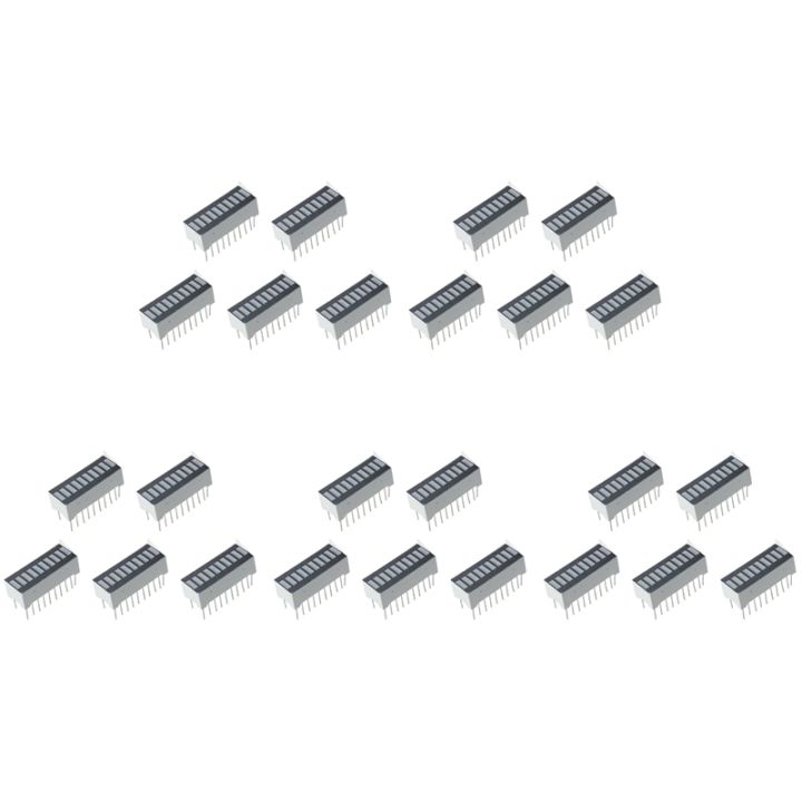 (BYIT) 25-Piece 10-Segment Bar Graph Shows Red Digital LED Light Bar ...