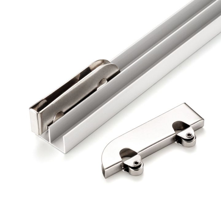 4pc Stainless Steel Pulley 5mm Glass Sliding Door Wheel Clamp Track ...